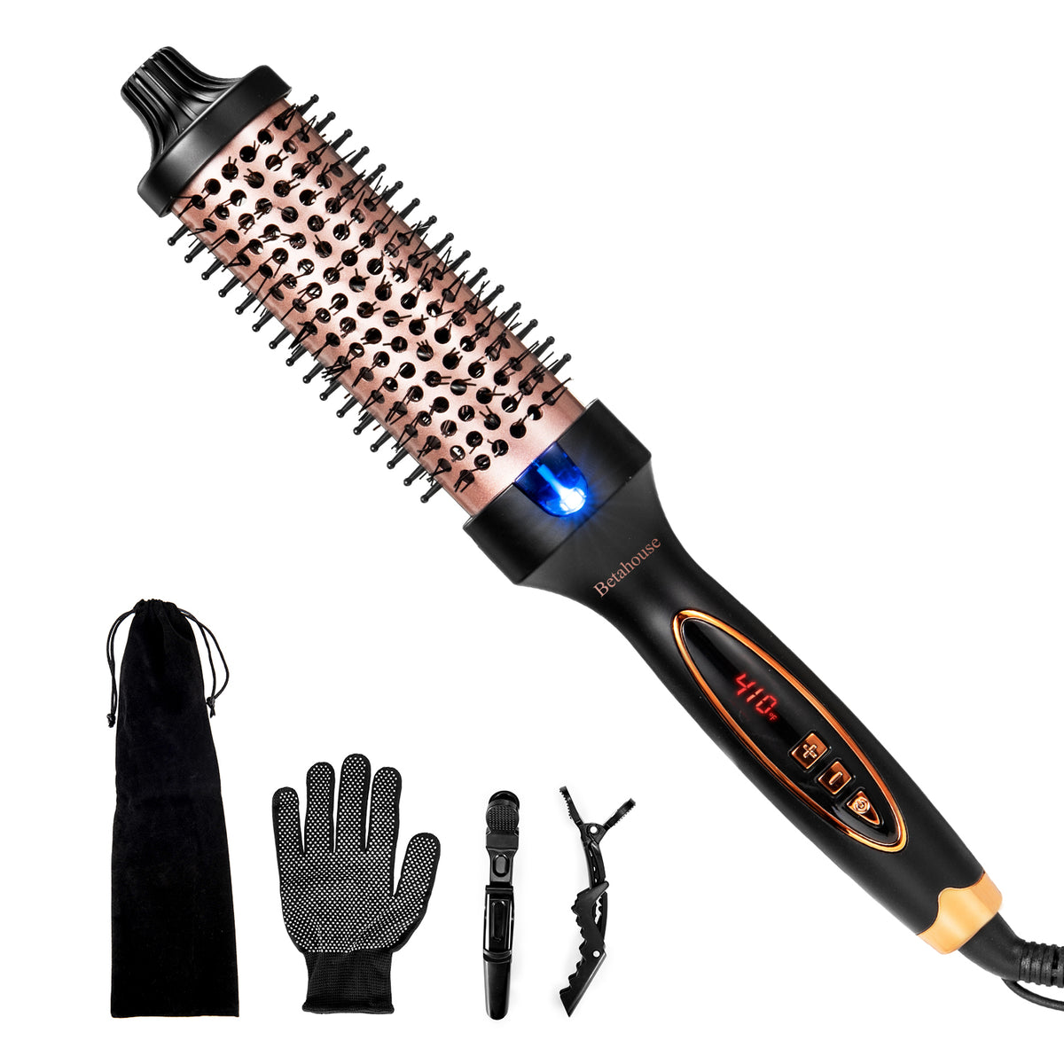 Betahouse Thermal Brush for Blowout Look Heated Round Brush Hair Strai ...
